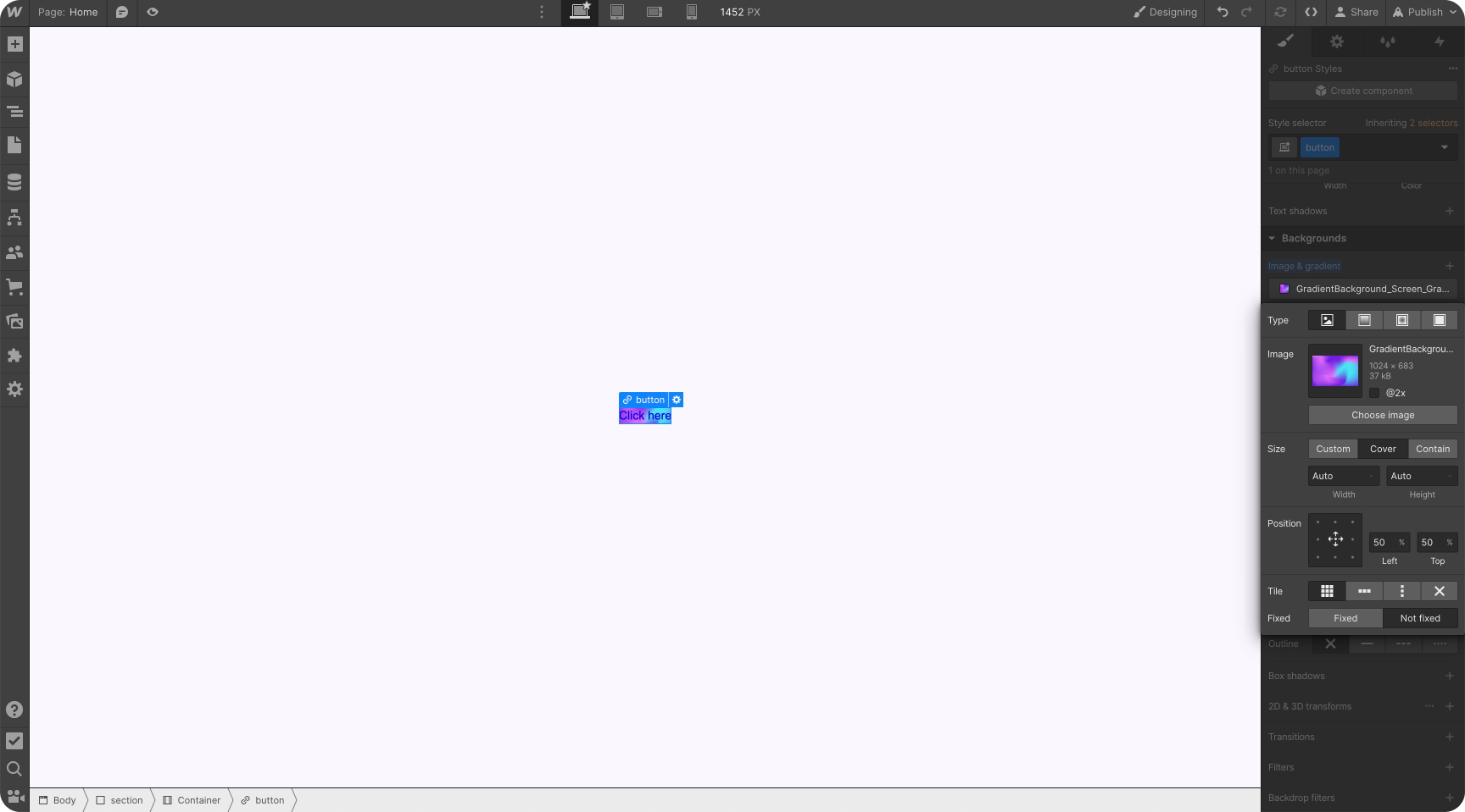 How to create a gradient shadow in Figma & Webflow